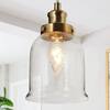 Uolfin Modern Bell Kitchen Pendant Lighting 1-Light Electroplated Brass ...