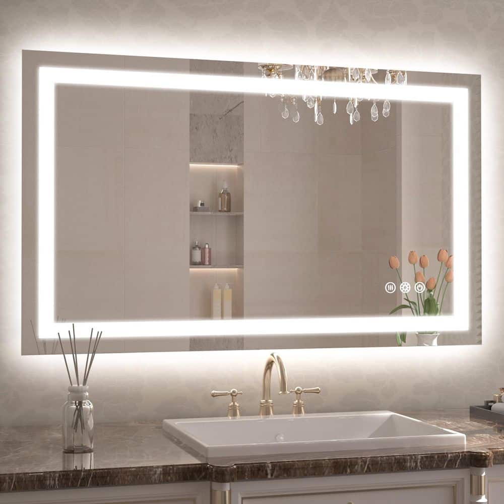 Reviews for TETOTE 40 in. W x 24 in. H Rectangular Frameless LED ...