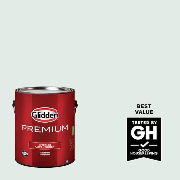Glidden Premium 1 gal. PPG1231-1 Hallowed Hush Satin Interior Paint ...