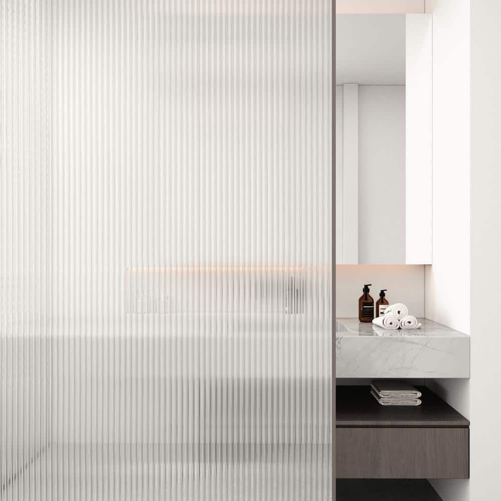 Jeedeson 17.7 in. W x 78.7 in. L Transparent Decorative and Privacy ...