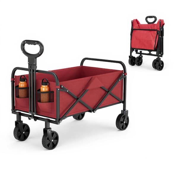Garvee 380 lbs Capacity 7.8 cu. ft. Collapsible Steel Frame Garden Cart ...