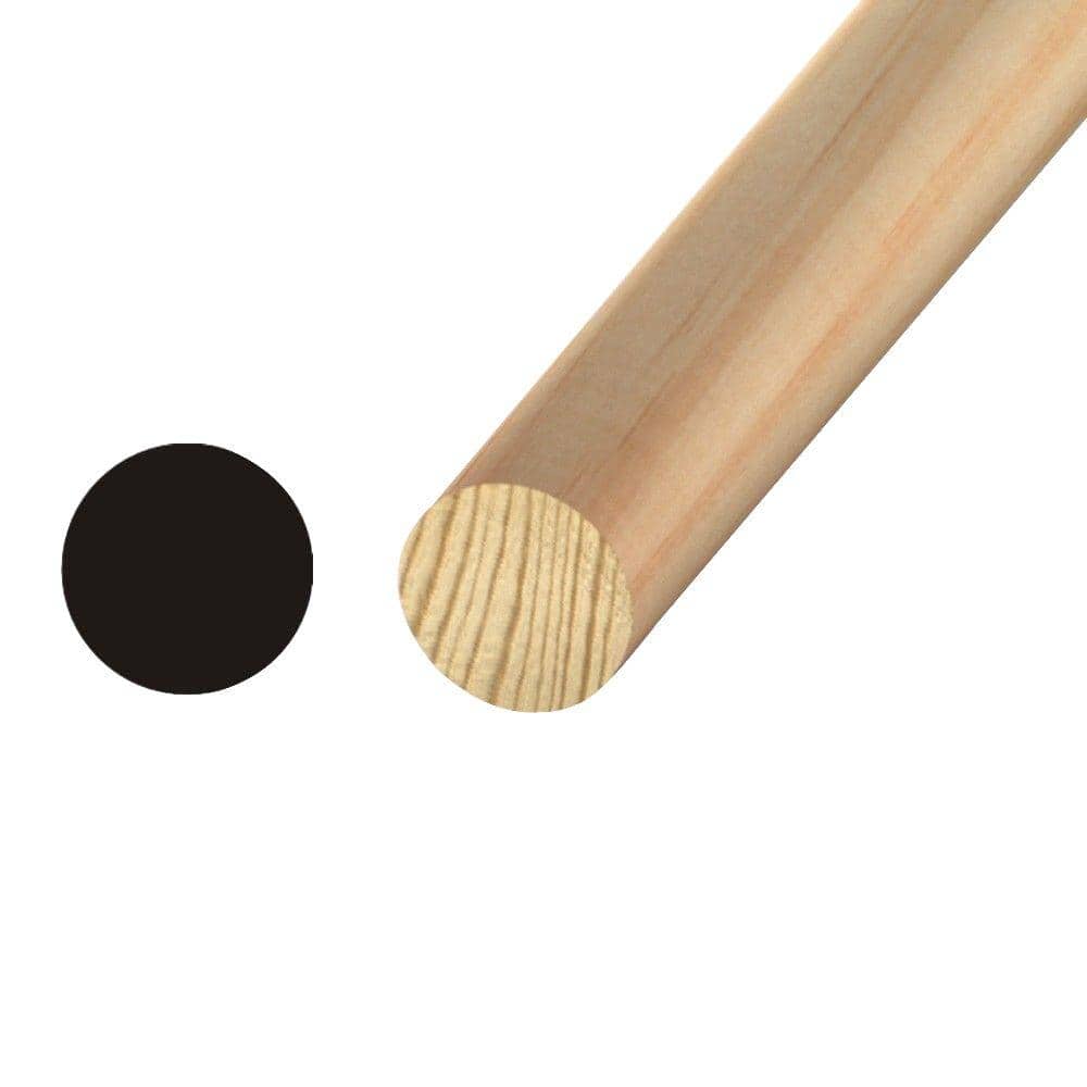 Builder's Choice OP 3224 1 in. x 1 in. Pine Full Round Moulding ...
