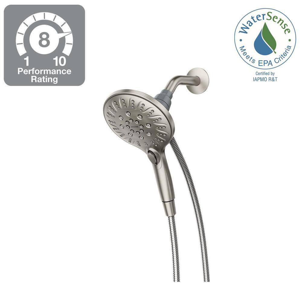 MOEN Attract 6-Spray 5.5 in. Hand Shower with Magnetix in Spot Resist ...