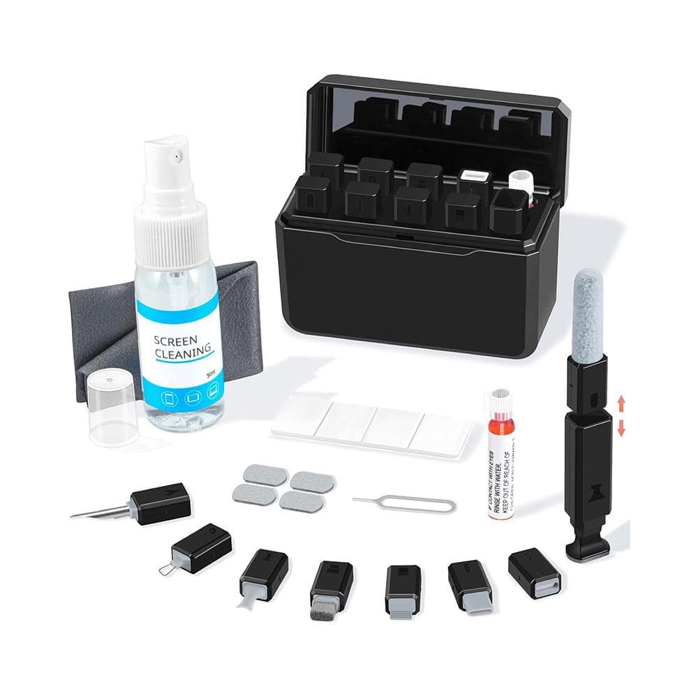 Lukyamzn Phone Cleaning Kit Charging Port Cleaner in Black with 30ml ...