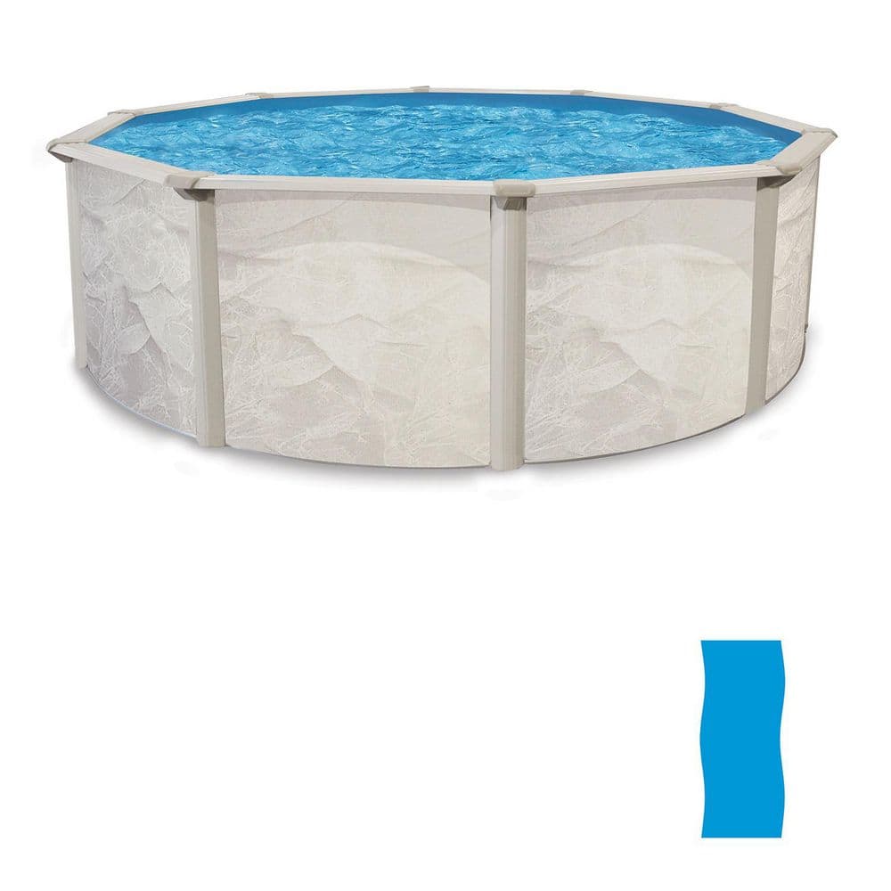 AQUARIAN Independence 18 ft. Round 52 in. Deep Hard Sided Above Ground ...