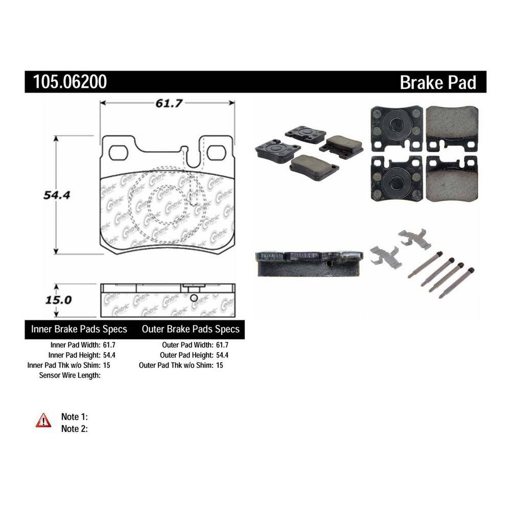 Centric Parts Disc Brake Pad Set 105.06200