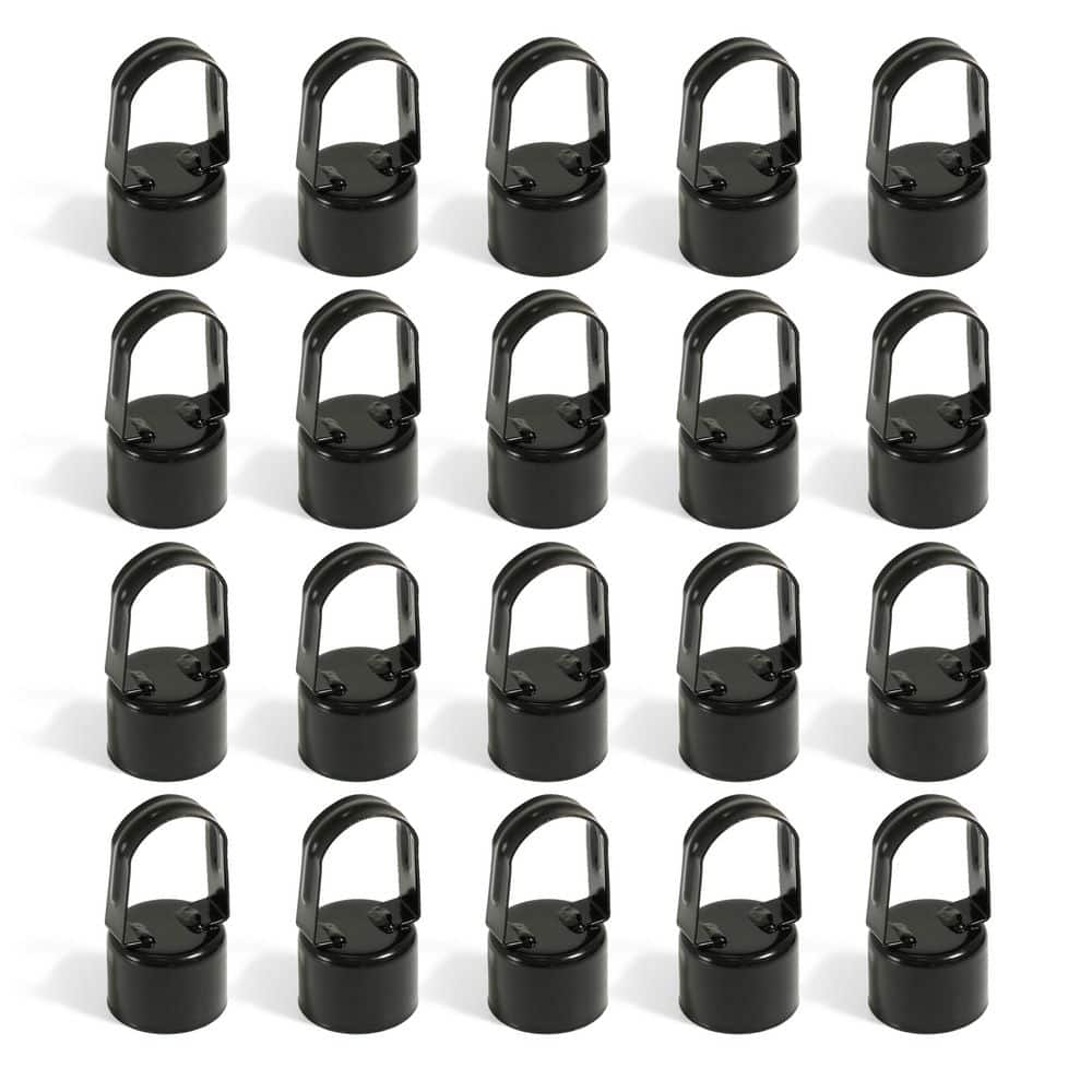 Fencer Wire 1-7/8 in. Chain Link Fence Black Galvanized Steel Eye Top ...