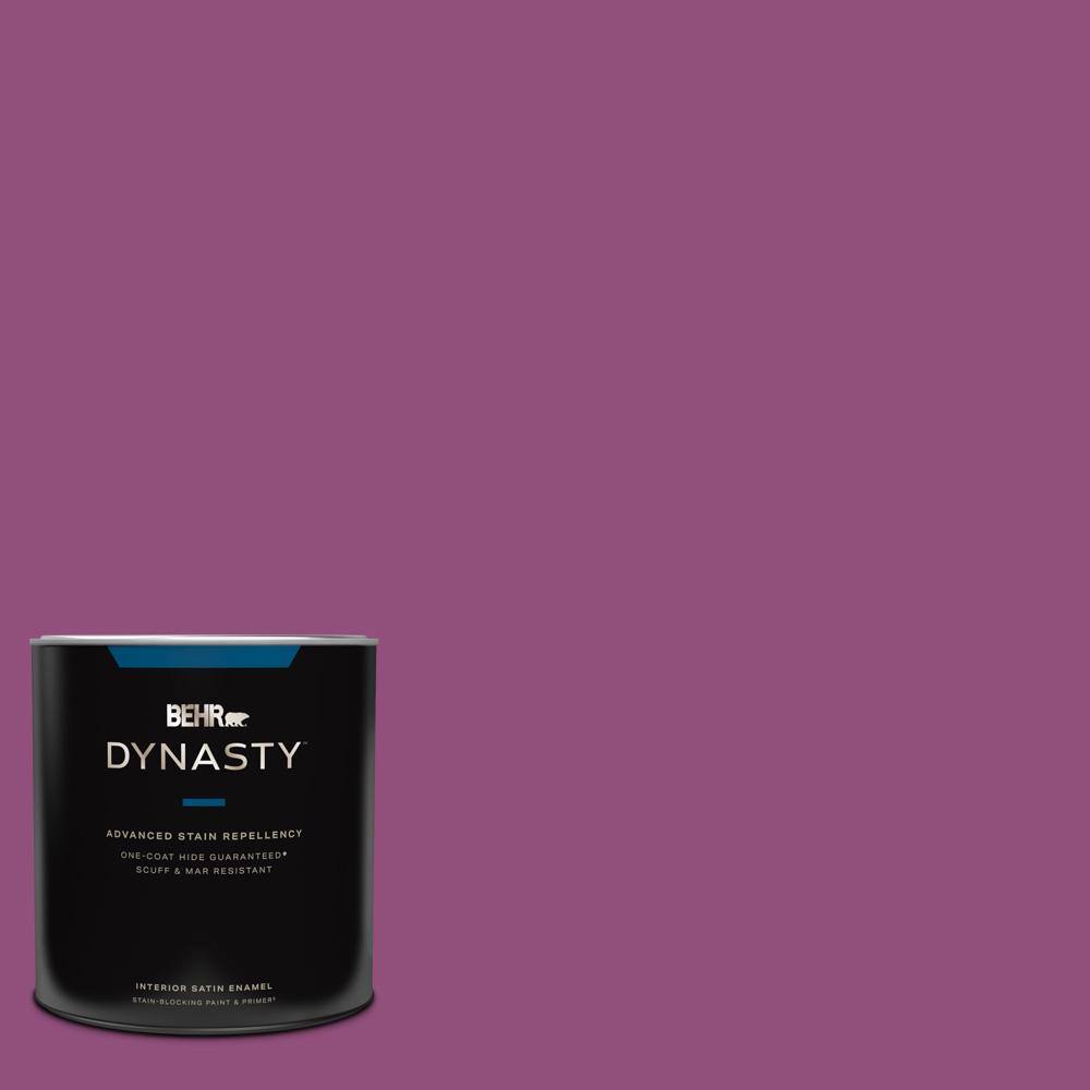 BEHR DYNASTY 1 qt. #P110-7 XOXO Satin Enamel Interior Stain-Blocking ...
