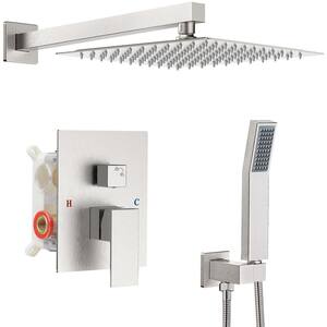 AKLFGN Square Single Handle 2-Spray Shower Faucet Bathroom Shower Combo ...