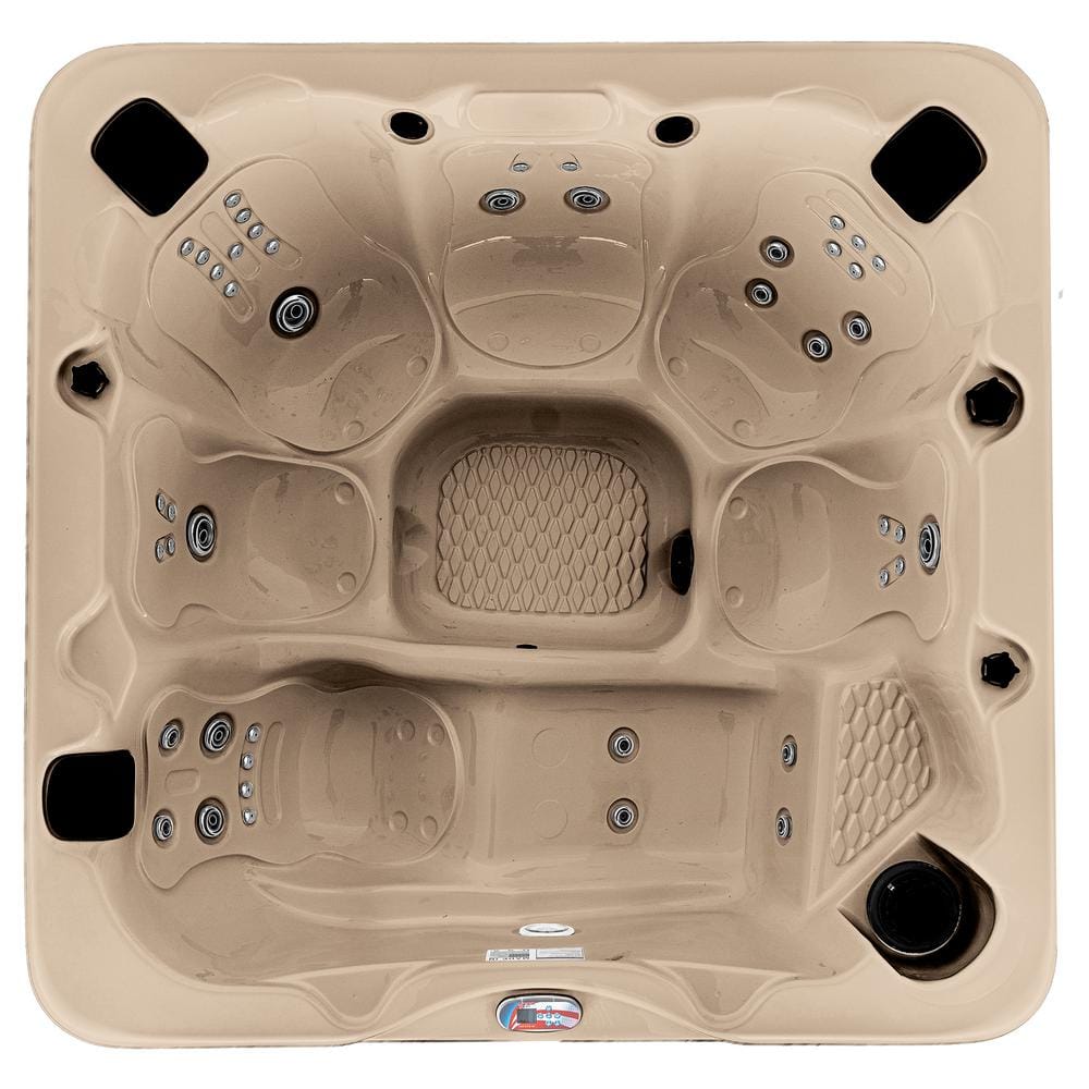 American Spas 6-Person 45-Jet 240-Volt Premium Acrylic Lounger Spa ...