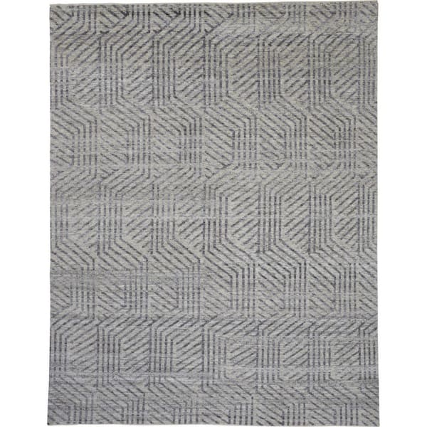 HomeRoots 2 ft. x 3 ft. Tan, Gray Abstract Area Rug 2000567935 - The ...