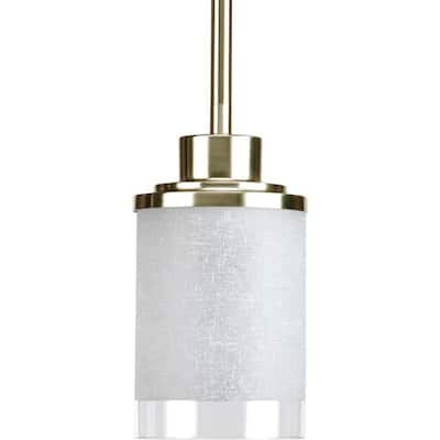 Progress Lighting Alexa Collection 4-Light Brushed Nickel Etched Linen ...