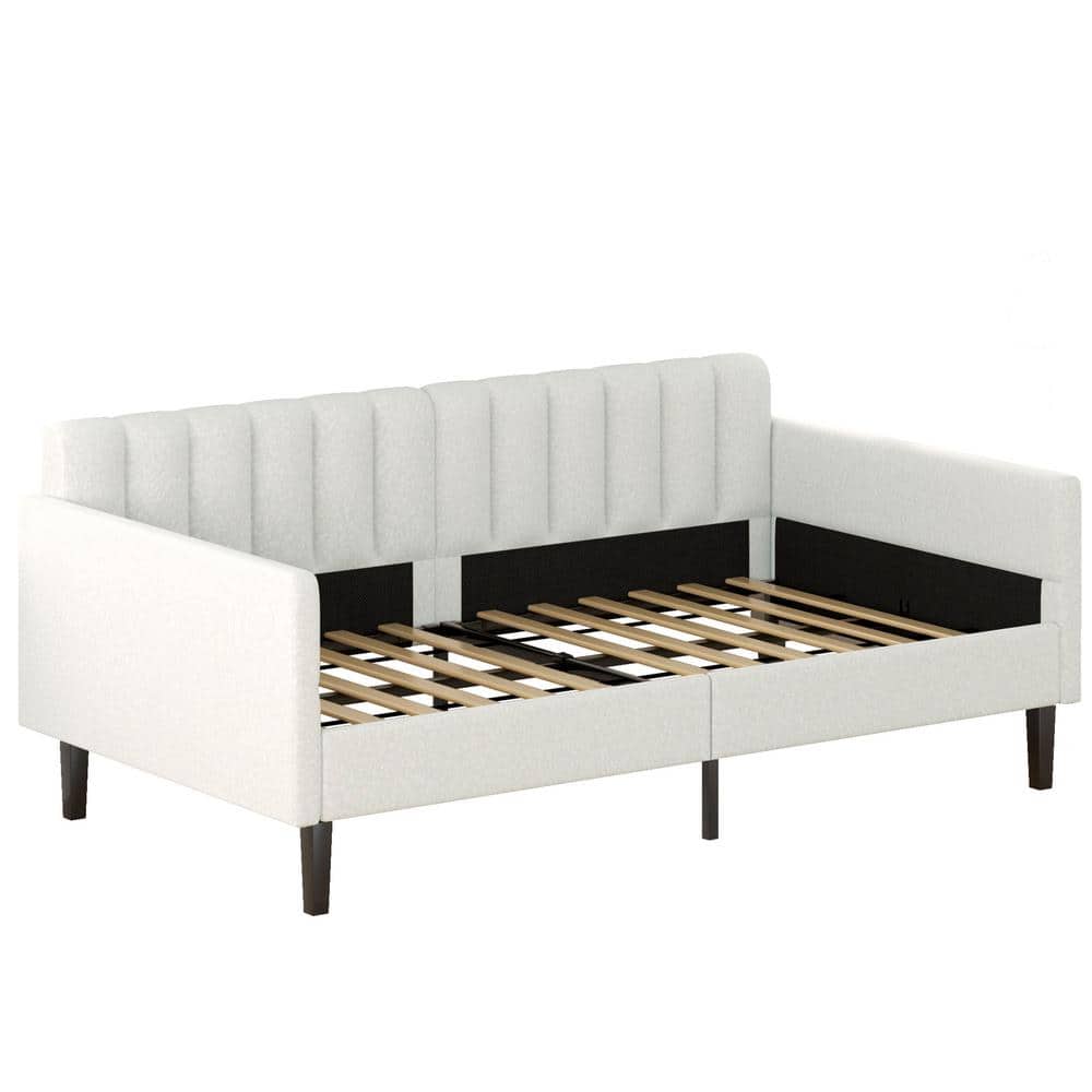 Noble House Griffant Modern Boucle Twin Size Daybed, Upholstered, Ivory ...