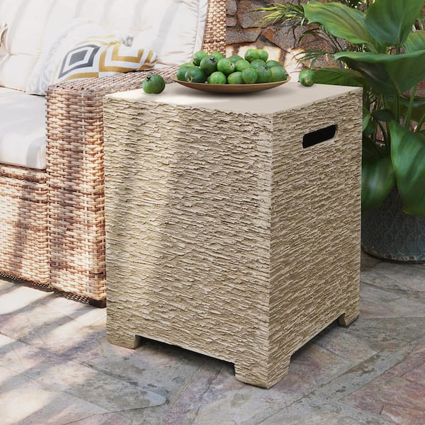 UPHA Outdoor Beige Magnesium Oxide Propane Tank Cover with Horizontal ...