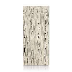 CALHOME 30 in. x 80 in. White and Brown Smooth Flush Hollow Core Veneer ...