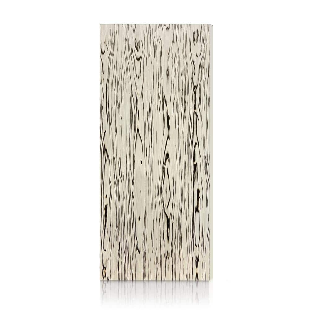 CALHOME 24 in. x 96 in. White and Brown Smooth Flush Hollow Core Veneer ...