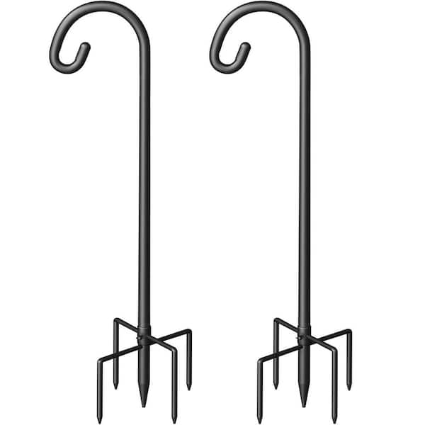 SANDTON GEWN LLC 76 in. Metal Shepherd Hook for Outdoor, Adjustable ...