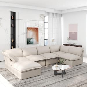 Magic Home 118 in. Armless Oversized Exra Large 3-Piece Corduroy ...