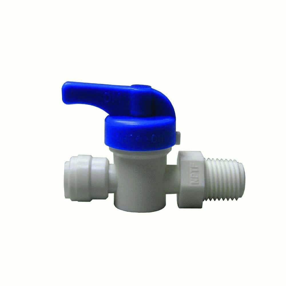Watts Quick Connect 3/8 in. x 3/8 in. Plastic MIP Straight Valve PL ...