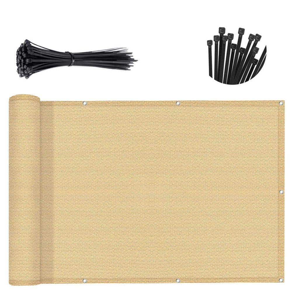 Primehome 3 x 10 ft. Sand Screen, Sunny Guard Multipurpose W indscreen ...