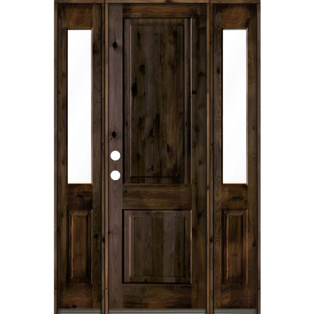 Krosswood Doors 58 in. x 96 in. Rustic Knotty Alder Right-Hand/Inswing ...