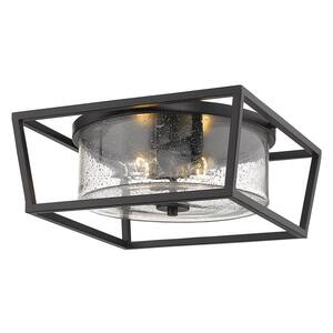 Golden Lighting Mercer 5-Light Linear Pendant in Matte Black with Matte ...