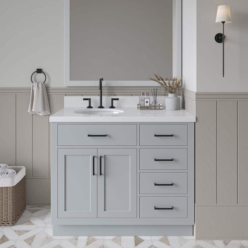 Reviews for ARIEL Hepburn 42 in. W x 22 in. D x 36 in. H Bath Vanity in ...