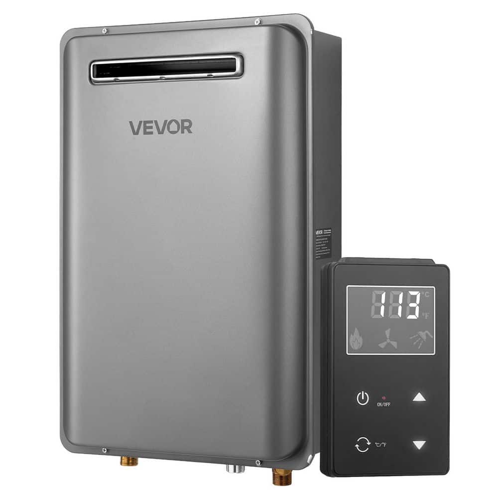 VEVOR Propane Tankless Water Heater, 5.3 Gal. Outdoor 120000 BTU ...