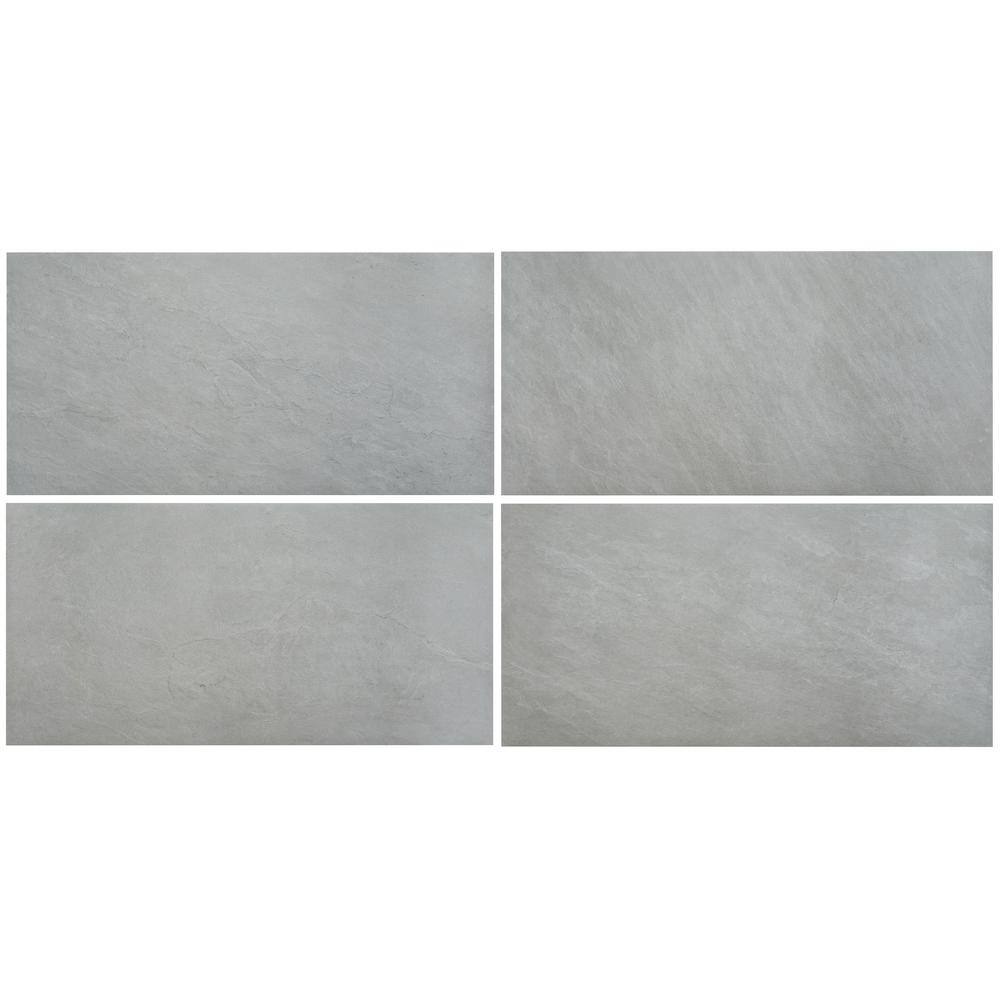 Ivy Hill Tile Ridge Bluestone Blue Select 24 in. x 48 in. Textured Matte Porcelain Floor Paver ...