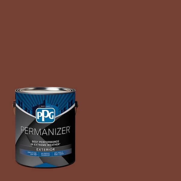 PERMANIZER 1 gal. PPG1060-7 Warm Mahogany Satin Exterior Paint PPG1060 ...