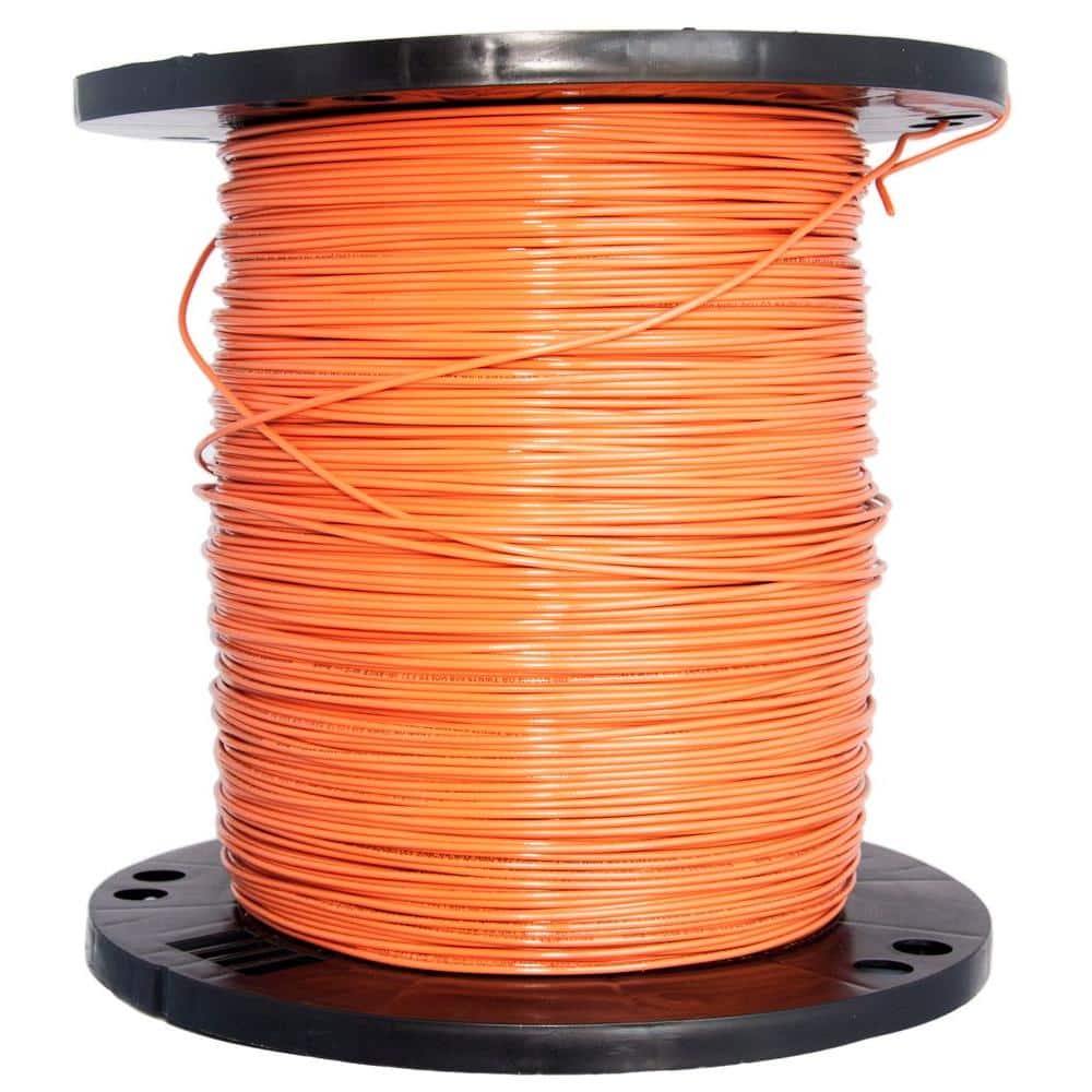 Southwire 2500 ft. 14 Orange Solid CU THHN Wire 11585705 - The Home Depot