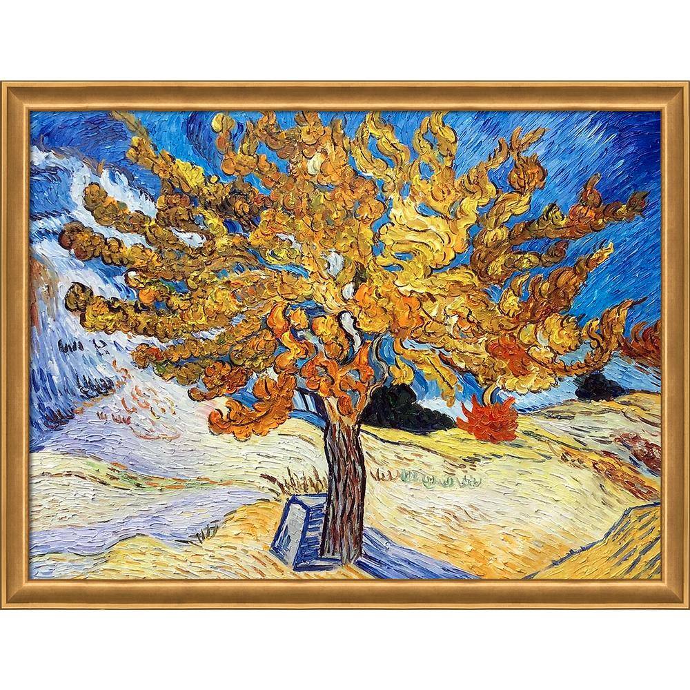 LA PASTICHE The Mulberry Tree by Vincent Van Gogh Muted Gold Glow ...