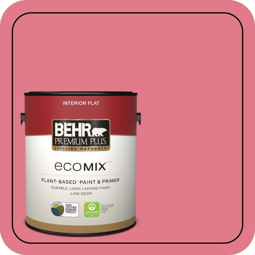 BEHR PREMIUM PLUS 1 gal. #P150-4 Hot Gossip Flat EcoMix Plant-Based ...