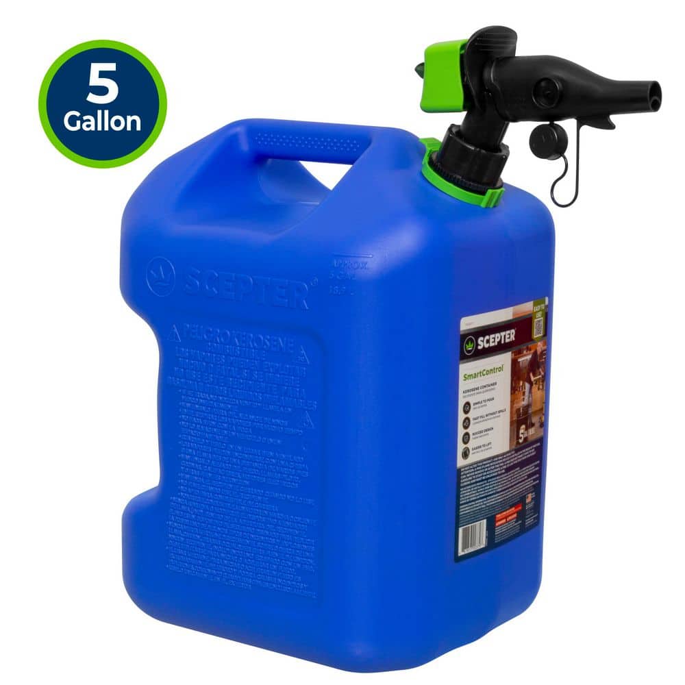 Scepter 5 Gal. Smartcontrol Kerosene Can with Rear Handle, Blue Fuel Container FSCK571 - The ...