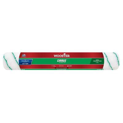 Wooster 18 in. x 3/4 in. Cirrus Polyamide High-Density Woven Roller ...