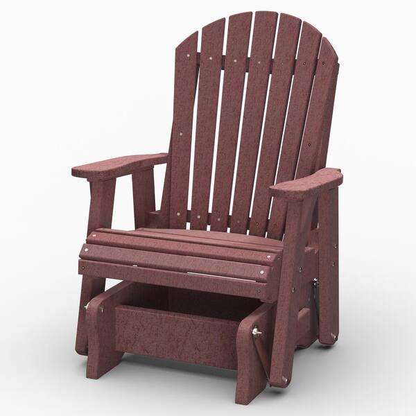 WILDRIDGE Heritage 1-Person Cherrywood Plastic Outdoor Glider LCC-106 ...