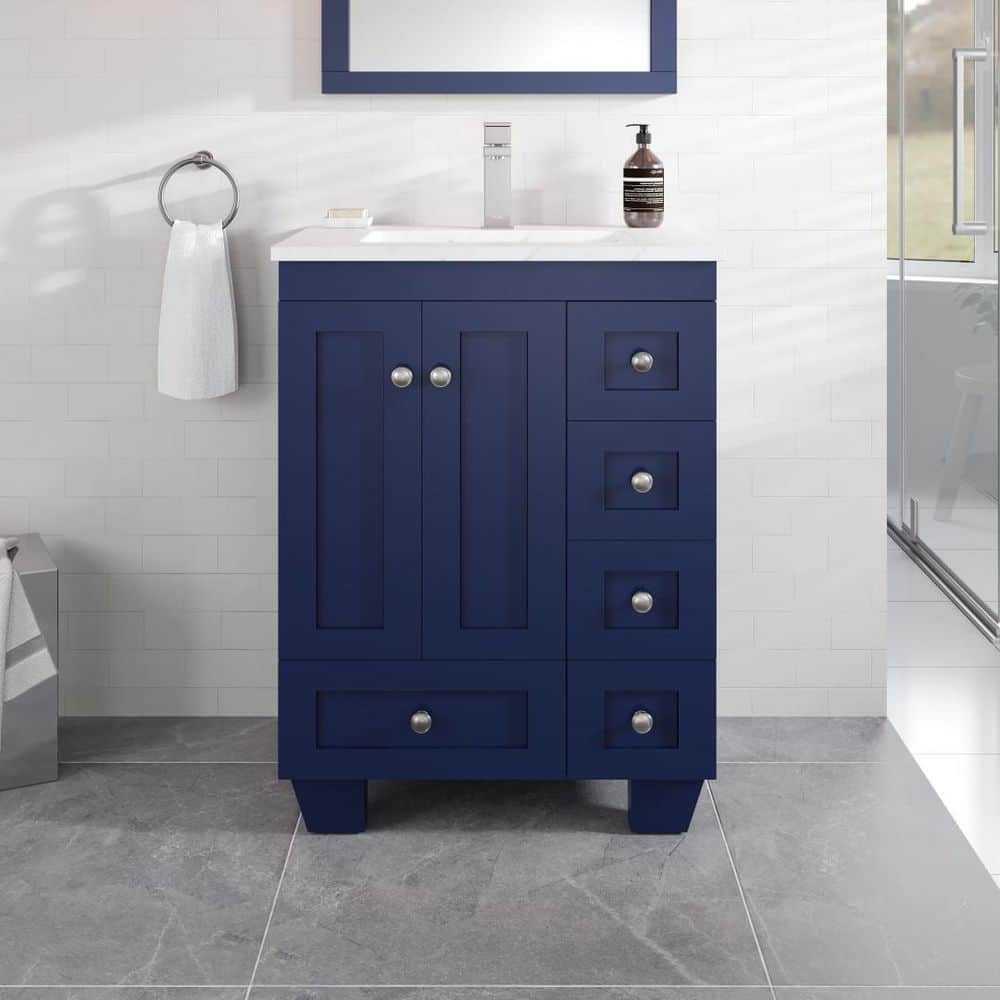 Have a question about Eviva Acclaim 24 in. Single Sink Blue Bath Vanity ...