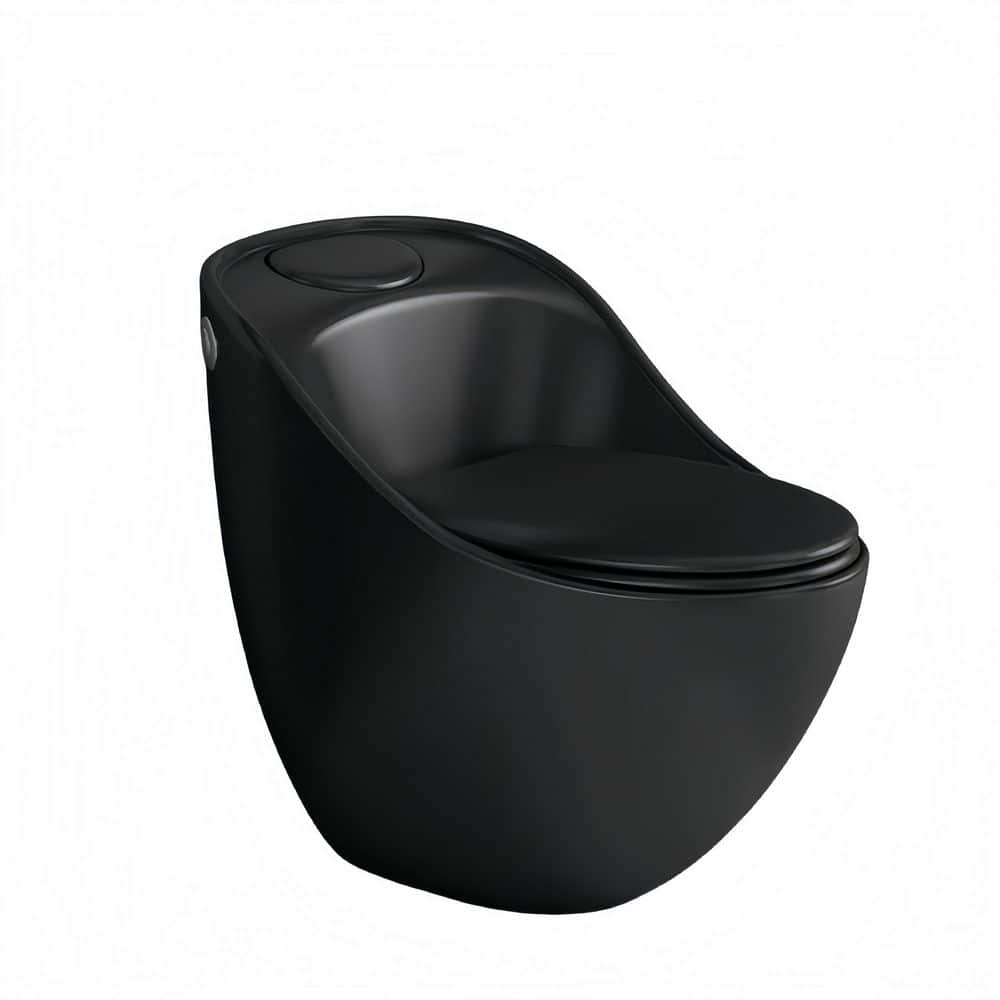 LUXSHERY 12 in. Rough In 1.84 Gal. Dual Flush GPF Elongated Close ...