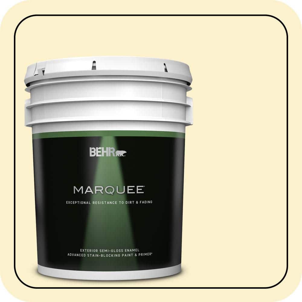 BEHR MARQUEE 5 gal. #370A-1 Moon Mist Semi-Gloss Enamel Exterior Paint ...