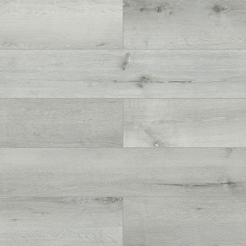 DOTFLOOR Light Oak 7.17 in. W x 48 in. L Waterproof Hybrid Resilient ...