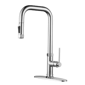 BWE Commercial Restaurant Pull Down Single Handle Deck Mount Pre-Rinse ...