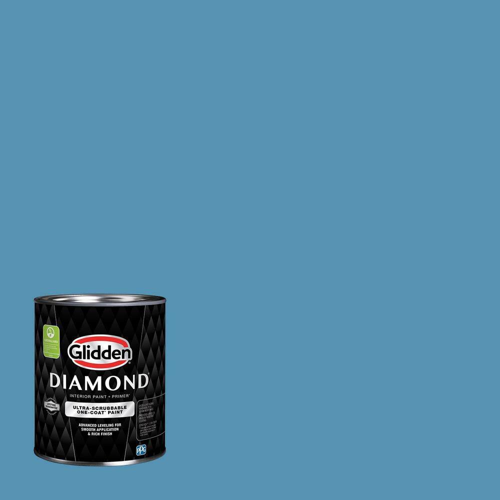 Glidden Diamond 1 qt. PPG1157-5 Vanity Flat Interior Paint with Primer ...