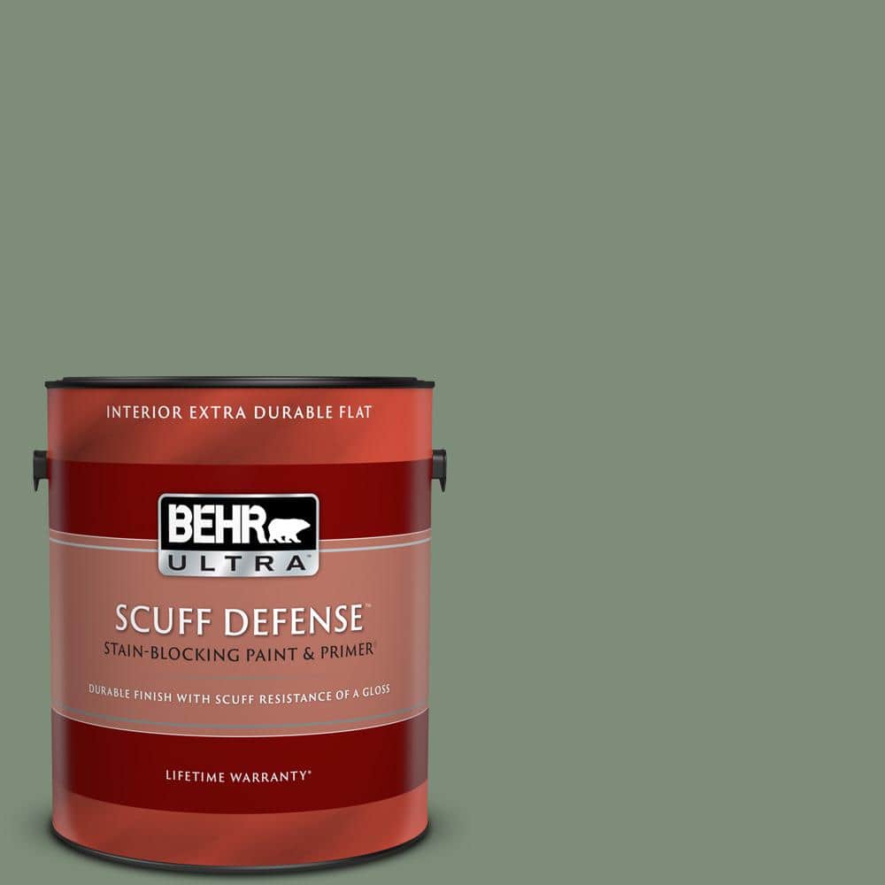 BEHR ULTRA 1 gal. #450F-5 Amazon Moss Extra Durable Flat Interior Paint ...
