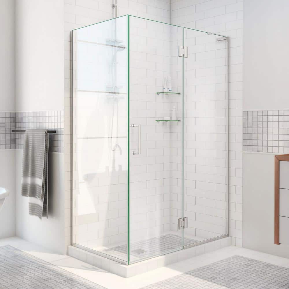DreamLine Unidoor-X 47-3/8 in. W x 30 in. D x 72 in. H Frameless Hinged ...