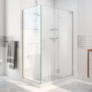 DreamLine Unidoor-X 48-3/8 in. W x 30 in. D x 72 in. H Frameless Hinged Corner Shower Enclosure ...