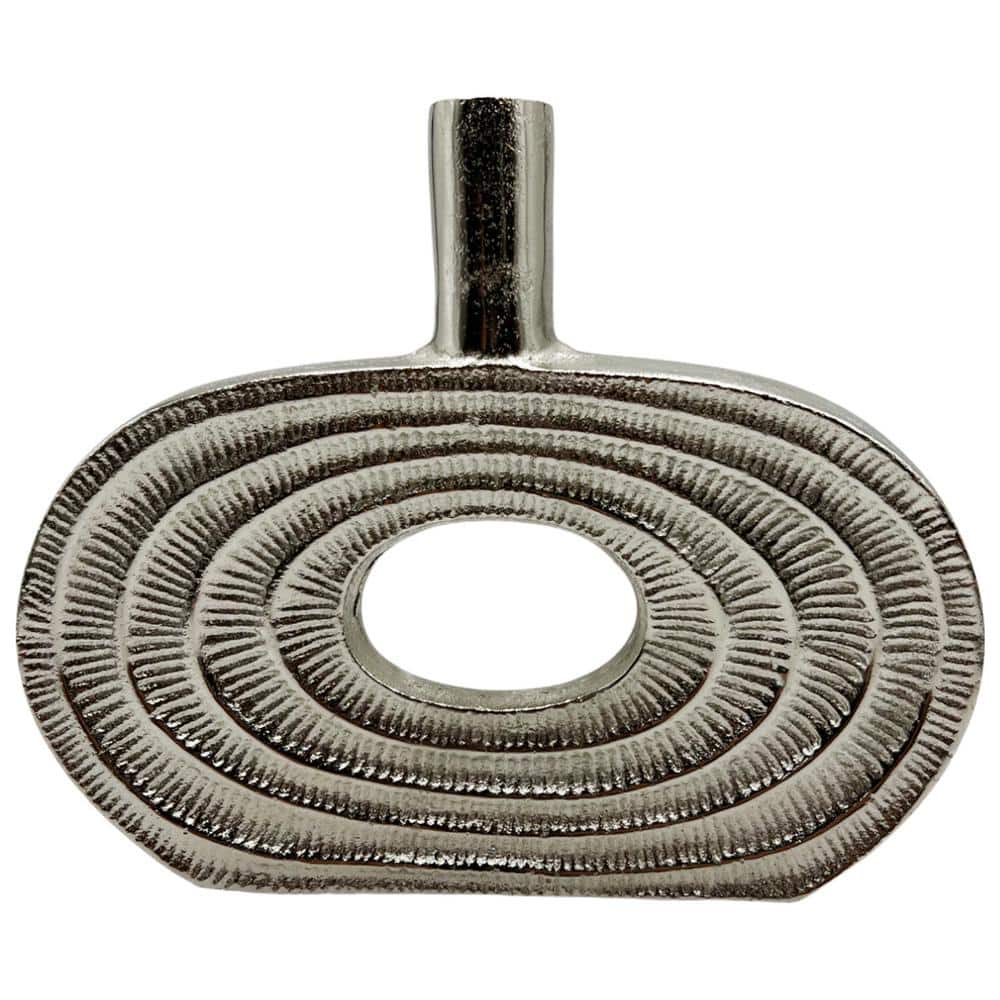 castellousa 10 in. x 12 in. Aluminum Metal Modern Stylish Round Silver ...