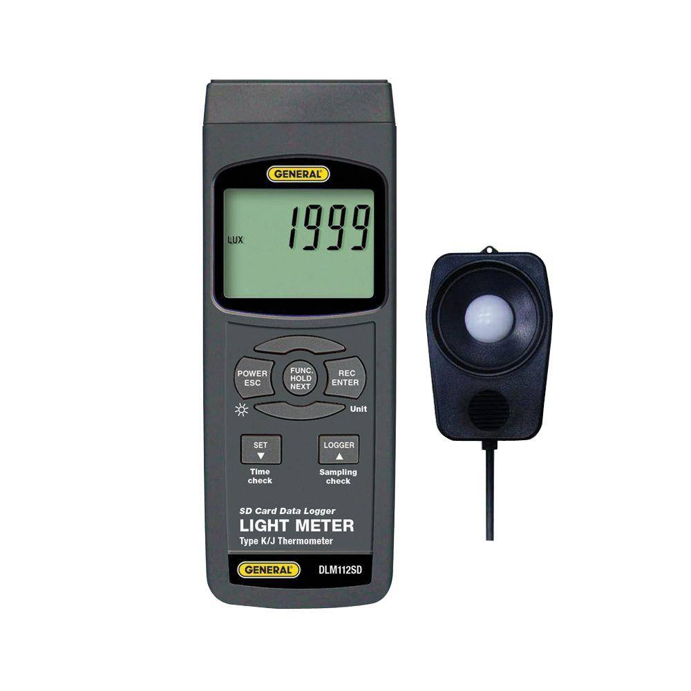 General Tools Data Logging Light Meter with SD Card-DLM112SD - The Home ...