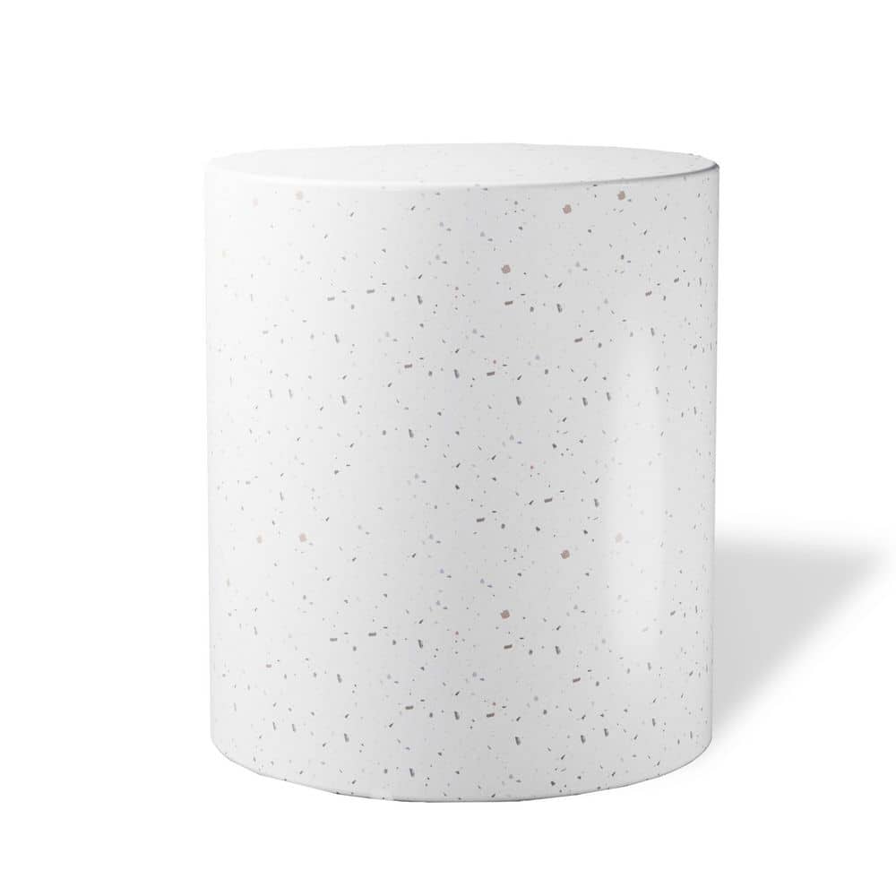 Outdoor Side Table for Patio, Small Concrete Side Table, Modern Round ...