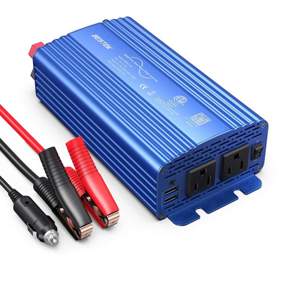 Lukyamzn Pure Sine Wave 500W Power Inverter DC to AC Car Charger Plug ...
