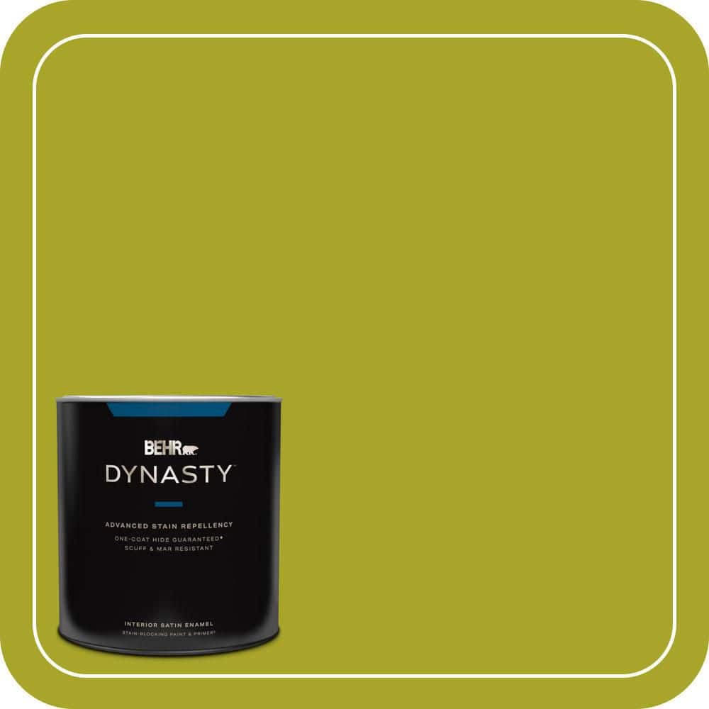BEHR DYNASTY 1 qt. #P340-7 Venom Satin Enamel Interior Stain-Blocking ...